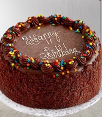 Chocolate Happy Birthday Cake - 35oz/1kg