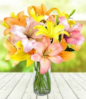Lily Bouquet - Mix Color Assorted Lilies