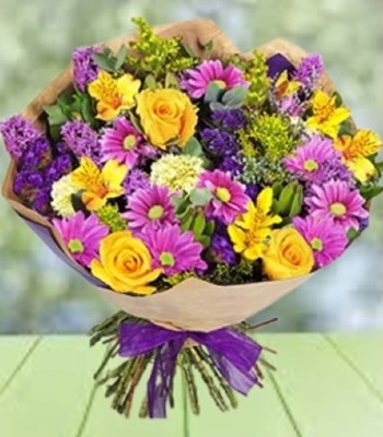 Blue Mix Flowers Bouquet