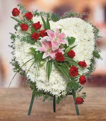 Floral Farewell Standing Funeral Spray