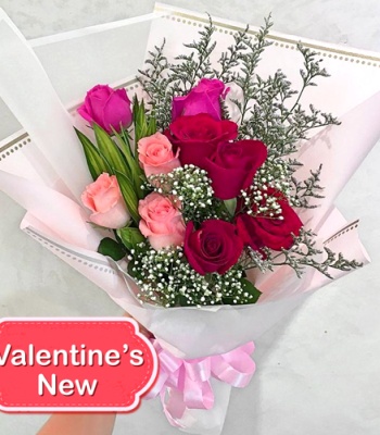 Valentine's Day Assorted Roses Bouquet